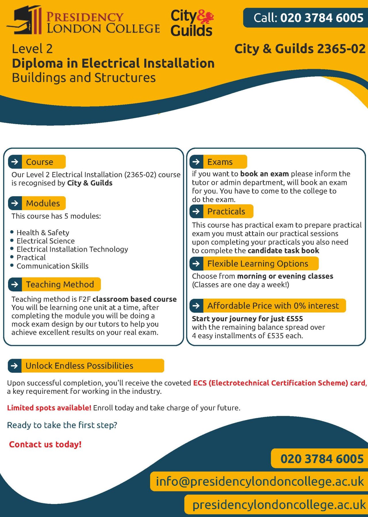 Level 2 Electrical Installation Course | Pskills.co.uk